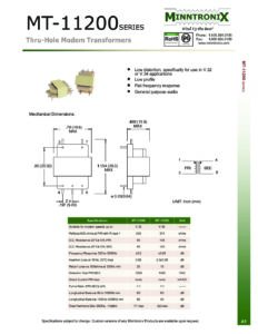 MT-11200 – Minntronix – Transformers, Inductors, Coils