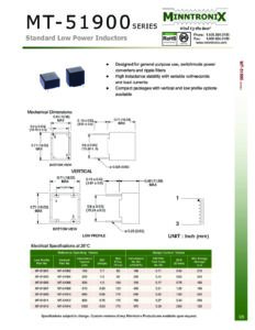 MT-51900 – Minntronix – Transformers, Inductors, Coils