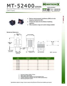 MT-52400 – Minntronix – Transformers, Inductors, Coils