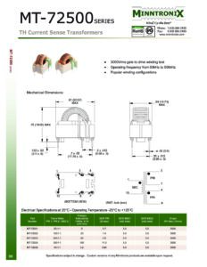 MT-72500 – Minntronix – Transformers, Inductors, Coils